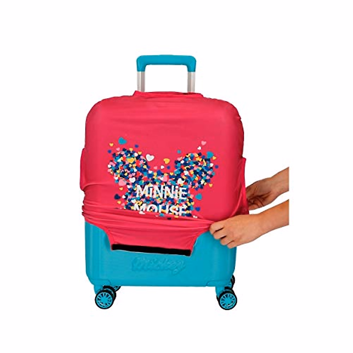 Disney Kids' Minnie Medium Suitcase Cover, Fuchsia, XXX