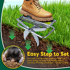 Upgraded Mole Trap Scissor, Mole Traps for Lawns That Kill Best, Easy Step Setup