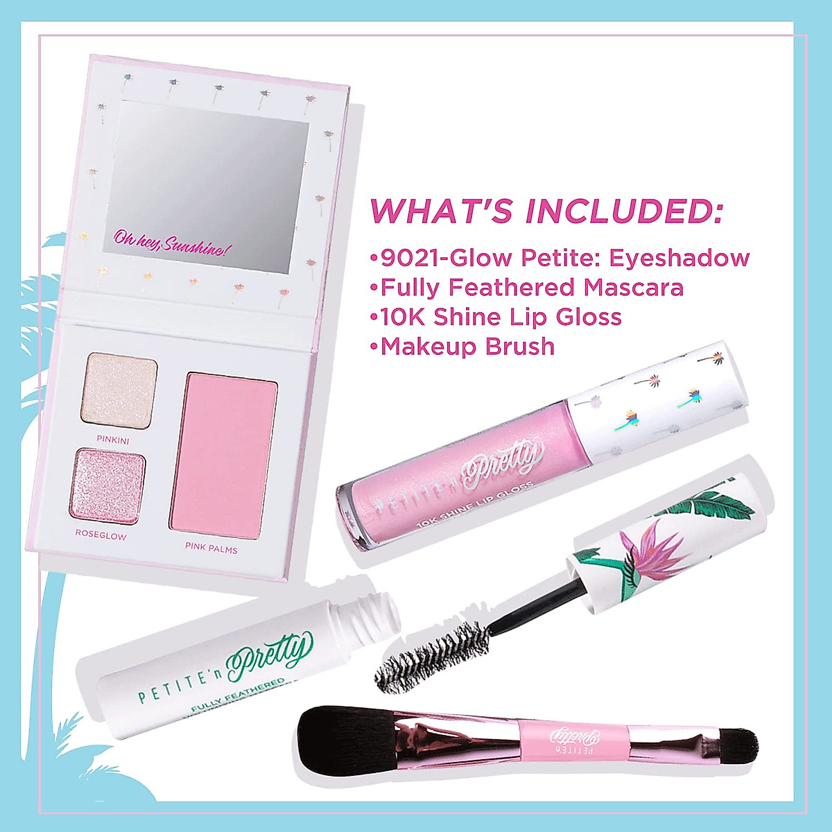 Petite 'n Pretty - "Amazon Exclusive" Glow Basics Natural Makeup Starter Gift Set, Made in USA for Kids, Children, Tweens and Teens, Non Toxic (Packaging May Vary)