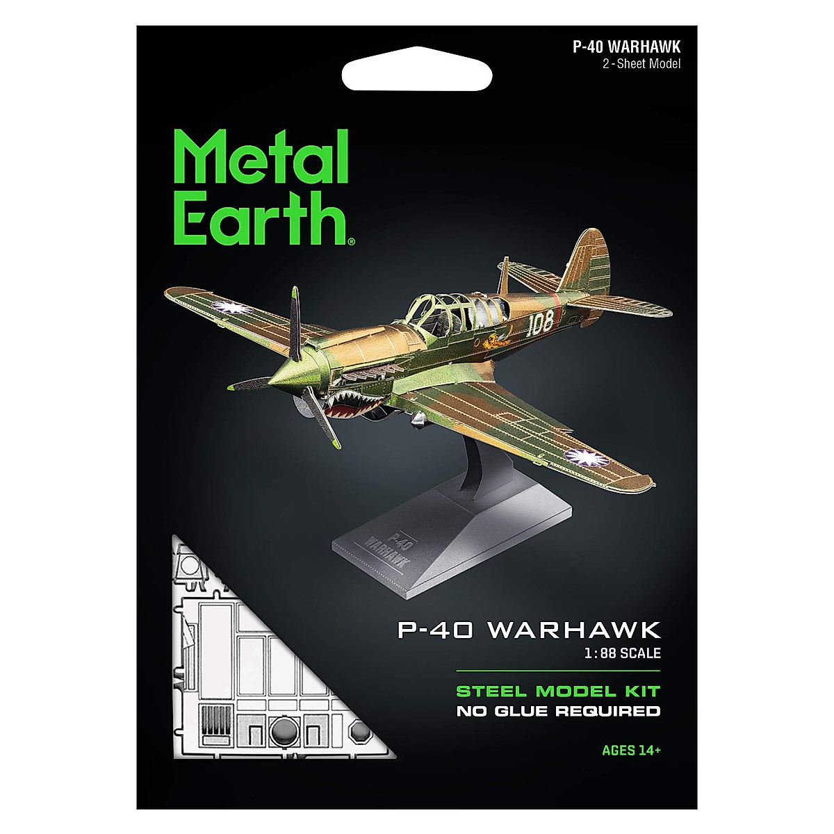 Metal Earth The Curtiss P-40 Warhawk Aircraft 3D Metal Model Kit Fascinations