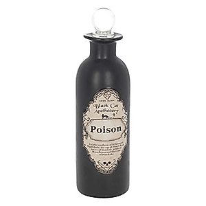 Nemesis Now Poison Apothecary Potion Bottle, Gothic Decor, Sinister Design, Unique Gift for Witches, 19cm