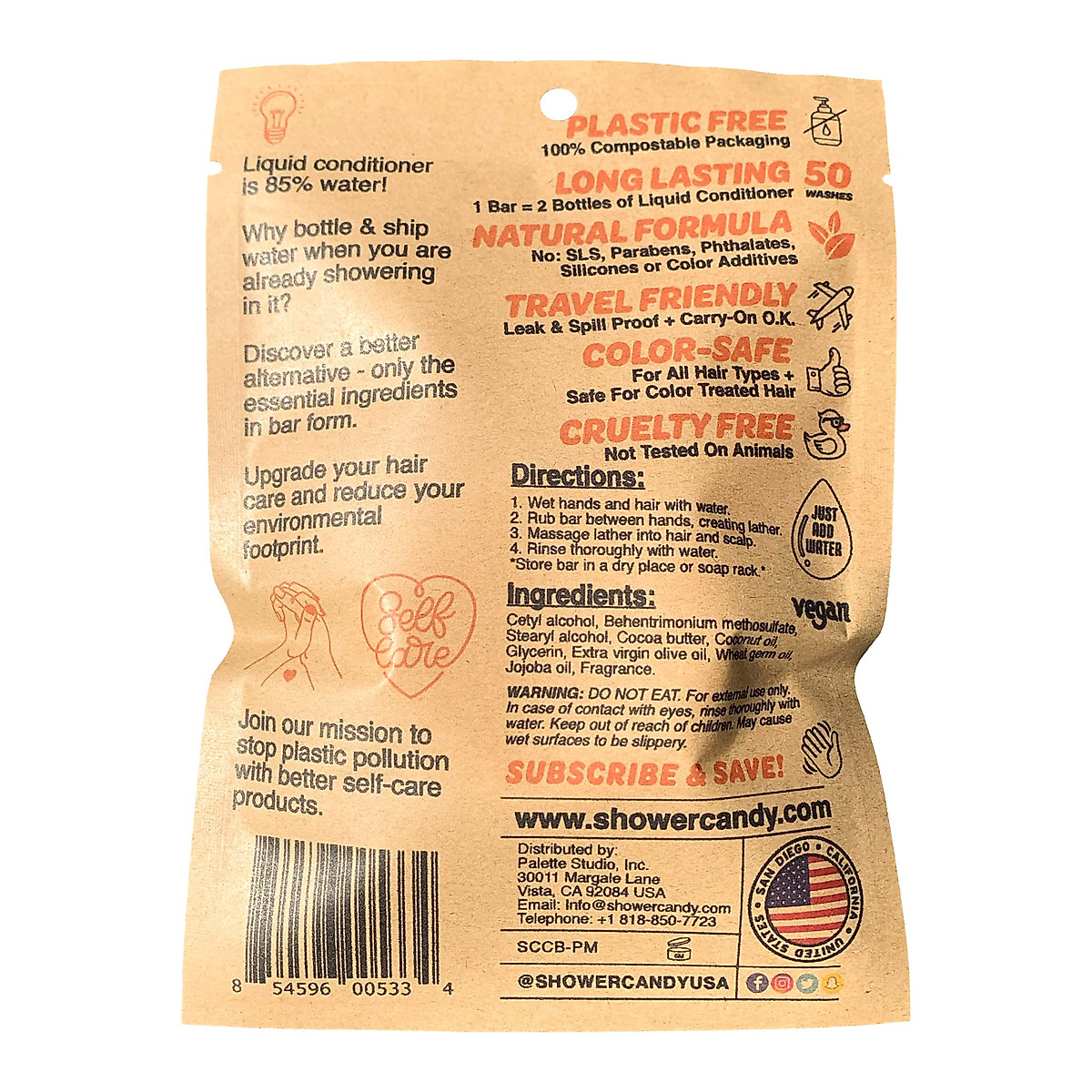 Shower Candy Natural Conditioner Bar for Normal Hair | Scent: Pineapple Mango Milk