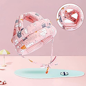 Colaxi 2 Pieces Baby Bonnet Safety Comfortable Crawling