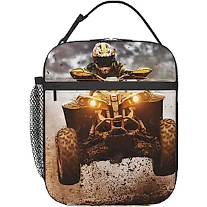 DICITNET Atv Quad Bike Lunch Box Reusable Insulated Lunch Bag Ladies Men's Lunch Box Suitable for Camping Office School