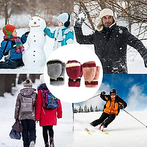 Shan-S Christmas Decor USB Heated Gloves for Boys and Girls , Mitten Winter Warm Gloves, Electric Heating Gloves,Half Hands Heated Fingerless Heating Warm Plush Hands Warmer Mittens (A)