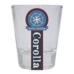 Corolla North Carolina Nautical Souvenir Round Shot Glass