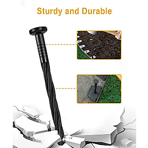 Meboyz 100-Pack-8 Inch Plastic Landscape Stakes, Spiral Nylon Landscape Anchoring Spikes，Edging Spikes for Paver Edging, Weed Barrier, Artificial Turf & More