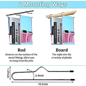 Yetene 2 Pieces Hanging Locker Accessories Shelves Includes 3 Shelf Hanging Locker Organizer and 2 Shelf Hanging Locker Organizer for School Teens Work Gym Closet Lock (Pink, Blue)