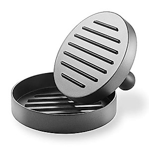 Pure Grill Burger Press - Aluminum BBQ Patty Maker with 100 Wax Papers for Grilling Hamburger Patties