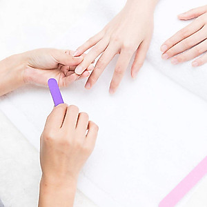 VIOCIWUO Mini Nail File Bulk 300Pcs (180/240 Grit), Disposable Nail Files Double Sided Emery Boards Home or Professional Manicure Tools(Purple and Pink)