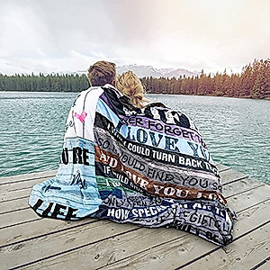 Tapesb to My Wife Blanket Anniversary Romantic Gifts for Wife Birthday Gift from Husband for Wives Throw Blanket with Pillow Covers Valentine Day Blanket Gifts
