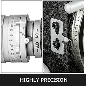 BestEquip Rotary Table 4inch(100mm) Horizontal Vertical Milling Table 2/5inch(10mm) 4-Slot Milling Rotary Table MT-2 Rotary Table for Milling with Indexing Plate Set for Precision Milling Drilling