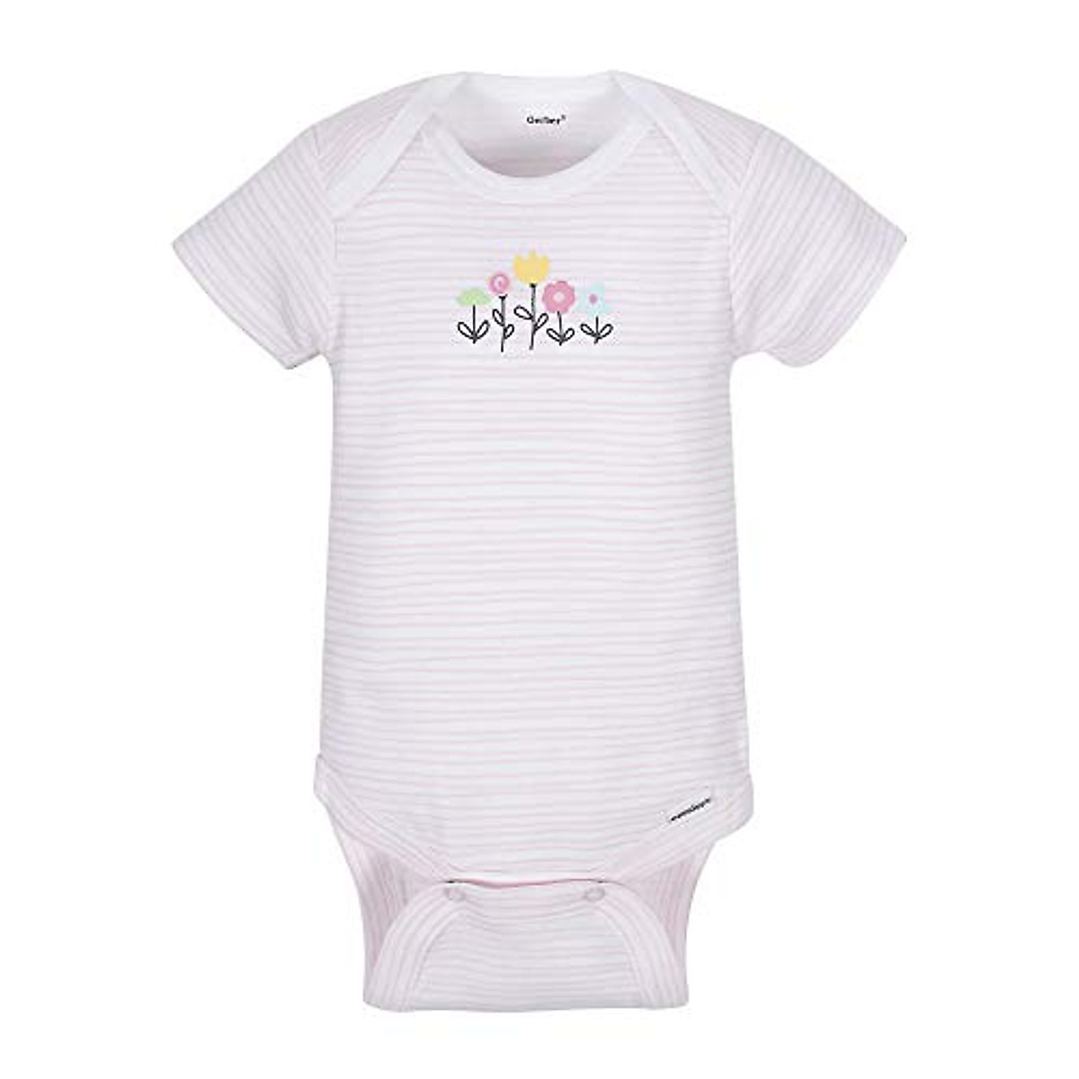 Onesies Brand Baby Girl's 8-Pack Short Sleeve Mix & Match Bodysuits, Cuddly Cats & Flowers, 3-6 Months