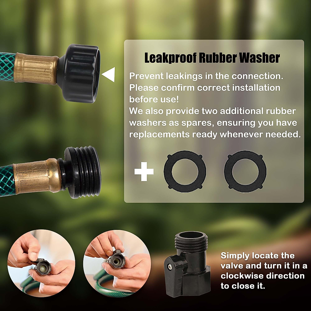 Garden Hose Leakproof for Gardener: 1/2” PVC Water Hoses with GHT Fittings - 10 FT No Kink and Flexible for Outdoor