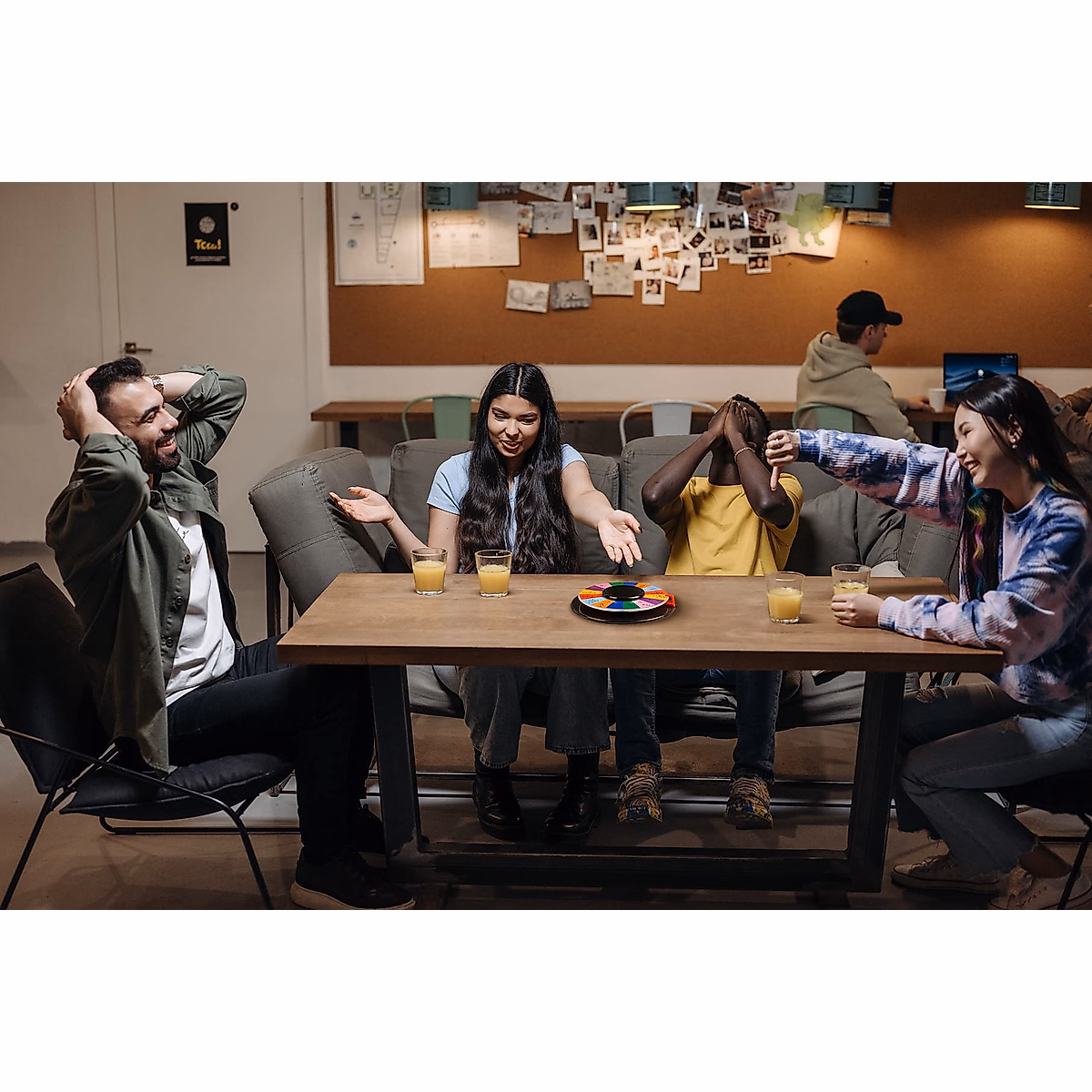 AZDVZD 8 Inch Table Spinning Wheel,Double-Sided 8/16 Slot Color Prize Wheel,Dry Erase Spin Wheel for Fortune Spinning Game,Trade Show, Holiday Activities,Party Pub,Home Education