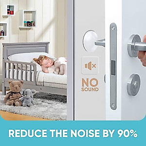 Strongest Wall Door Handle Stopper 2" Set. 6 Pieces of Clear Rubber Door Knob, Round Wall Shield Cushion. Quiet Wall Protector for Door Handle. Guard Door Bumper Wall Protector Silencer. Self Adhesive