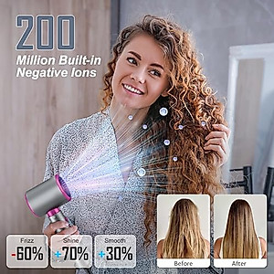 Tailulu Professional 1875W High-Speed Low Noise Ionic Hair Dryer with Diffuser for Home and Travel - 110,000 RPM, Suitable for Women and Men