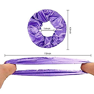 ZZICEN Satin Scrunchies 60 Colors Silk Scrunchies Hair Elastics Scrunchies Hair Bands Ties for Women Girls