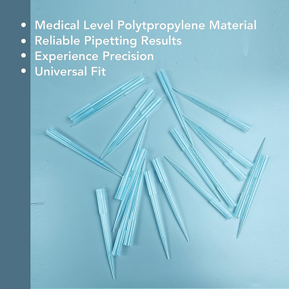 VISOSCI 1000ul Pipette Tips - Universal Pipette Tips - Racked, RNase/DNase Free & Pyrogen Safe, Blue, 96 Tips/Rack