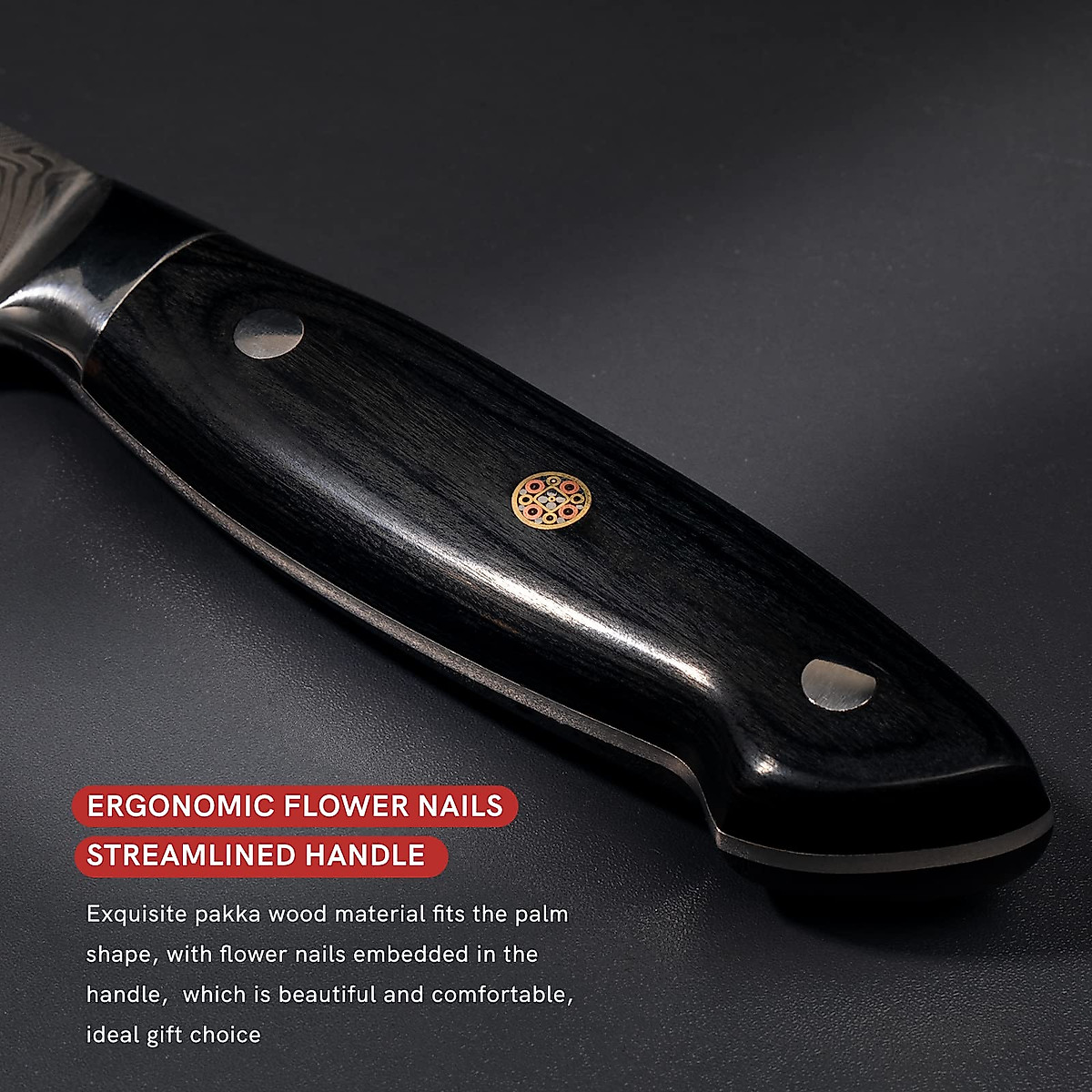 WAK Nakiri Knife Hand Forged 7 Inch Damascus Japanese Super Steel G10 Ergonomic Handle Chef Knife, Ultra Sharp, Cooking Knife for Meat, Fruits, Bread, Vegetable in Home Kitchen Restaurant