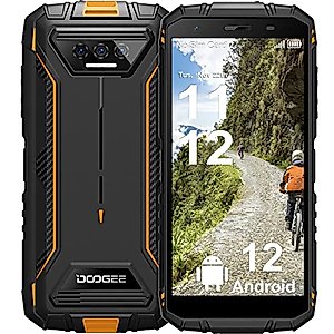 DOOGEE Rugged Phone 2023, S41 PRO, NFC 6300mAh Battery 4G Dual Sim Rugged Phones Android 12, 7GB+32GB SD 1TB, 5.5" HD Screen, IP68 Waterproof Outdoor Military Grade Cell Phone, GPS