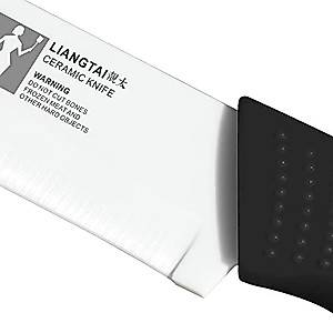 LIANGTAI Ceramic Knife 4 Inch Fruit Knife (Black Handle)
