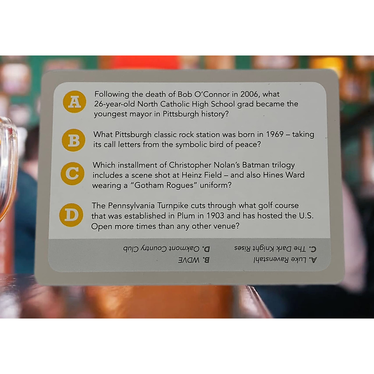 You Gotta Know Pittsburgh Hometown - Trivia Game