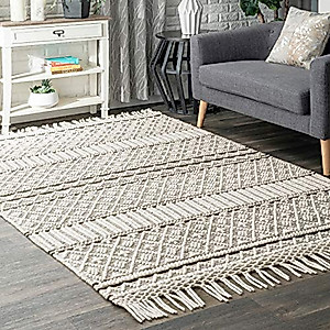 nuLOOM Texture Supreme Wool Area Rug, 5' x 8', Ivory