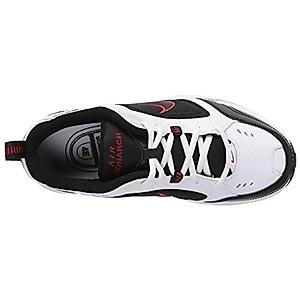 Nike Air Monarch IV Training Shoe (4E) - White/Black/Varsity Red, Size 9 US