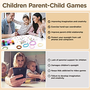 Yelofesh 1100PCS 6mm Glass Beads for Jewelry Making, 24 Vibrant Colors Crystal Round Glass Beads for Bracelets, Complete Bracelet Making Sets for Girls DIY Crafts & Friendship Bracelets