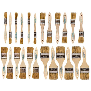 Pro Grade - Chip Paint Brushes - 24 Piece Variety Chip Brush Set