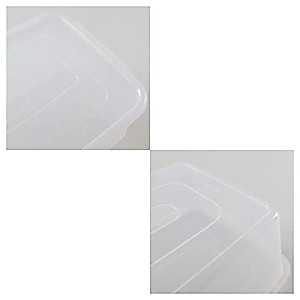 Readsky 14 L Clear Plastic Storage Latch Box with Lids, 4-Pack