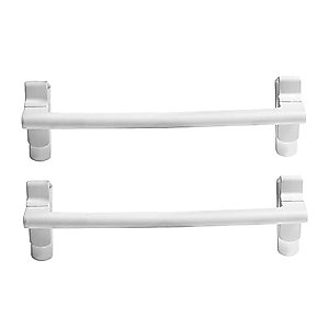 Zerodeko 2 Pcs Door Hook Black Washcloths Black Towel Holder Black Towel Bar Hand Towel Rack Towel Hanger for Door Bar Cabinet Dish Cloth Rack Towel Plastic Holder Bathroom Towel Rack White