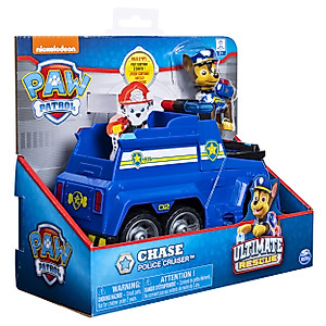 Paw Patrol Ultimate Rescue - Chase’s Ultimate Rescue Police Cruiser with Lifting Seat & Fold-Out Barricade, for Ages 3 & Up