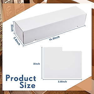 12 Pcs 800 Count Trading Card Storage Box Collectible Trading Card Cases with 50 Horizontal Trading Card Dividers, Plastic Divider Cards for Baseball Sport Game Playing Cards Collector