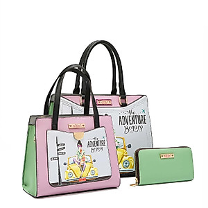 FUN BEGINS 3 PIECE SET (HANDBAG, CROSSBODY, WALLET)