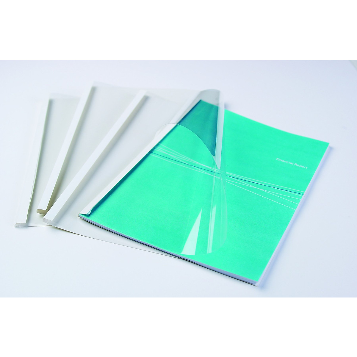 Fellowes 1.5mm Thermal Binding Covers - 1-8 Sheet Capacity - Pack of 100 White Thermal Binding Covers