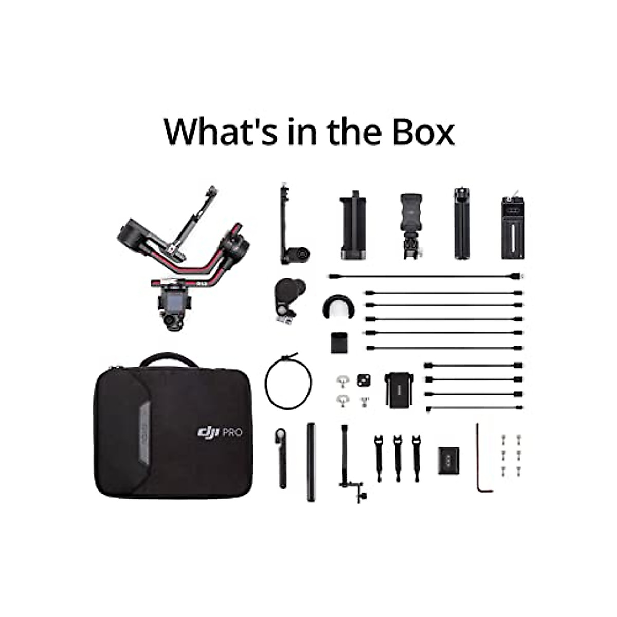 DJI RS 2 Combo - 3-Axis Gimbal Stabilizer for DSLR and Mirrorless Cameras, Nikon, Sony, Panasonic, Canon, Fuji, 10lbs Tested Payload, 1.4” Full-Color Touchscreen, Carbon Fiber Construction, Black