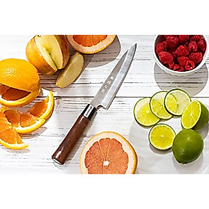 Traditional Japanese Professional Kitchen Chef Knife Set - Premium Gyuto Santoku Nakiri Petty High Corrosion Resistance Full Tang Knife Set