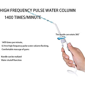 GIENEX Water Flosser for Teeth, Dental Oral Irrigator with 6 Jet Tips, 600ML Water Tank, Non-Slip Base, Quiet Electric Flosser for Braces Care, Teeth Cleaner