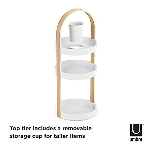 Umbra Bellwood Cosmetic Organizer (White-Natural)