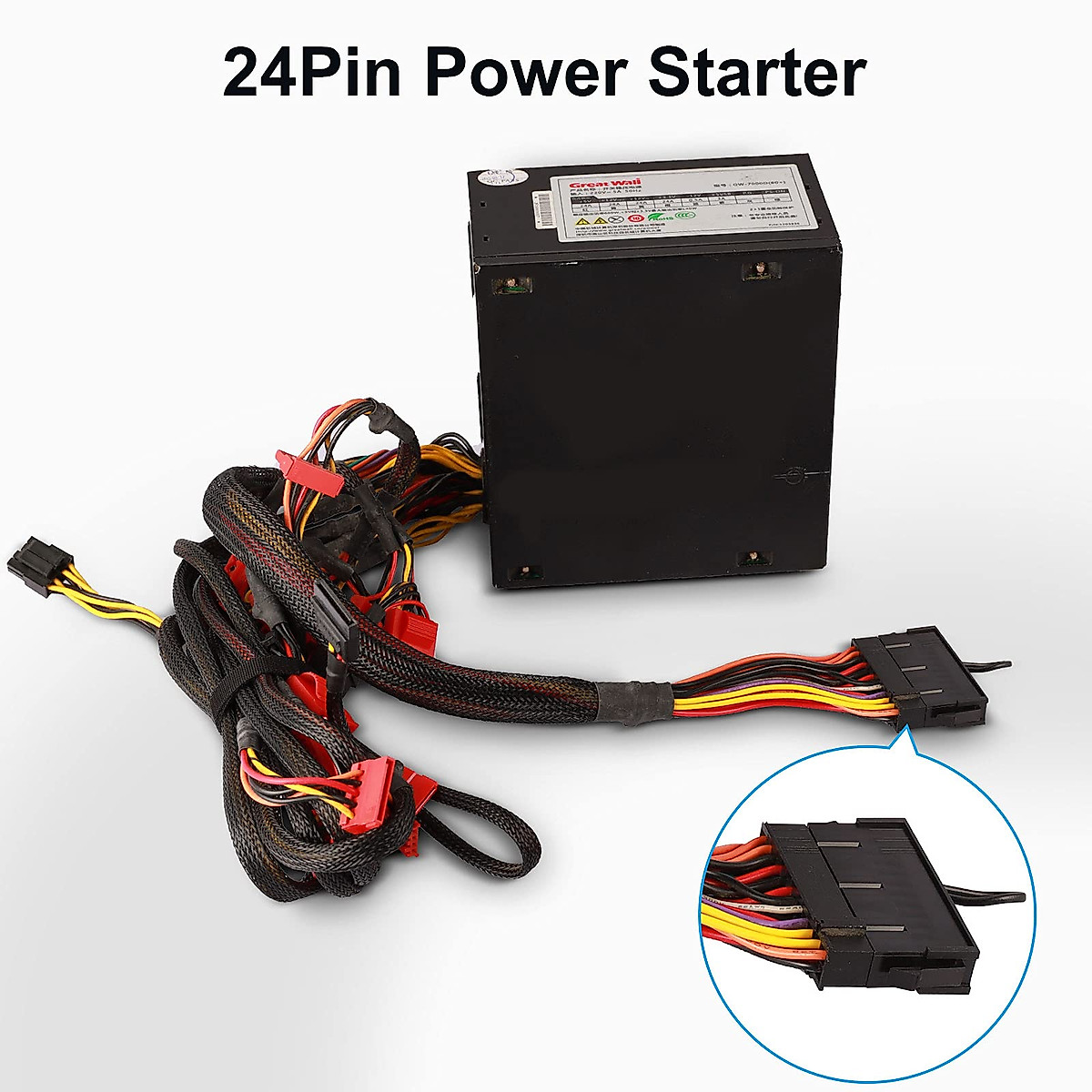 3pcs 24-Pin ATX Power Supply Jumper Bridge Connector PSU Tester