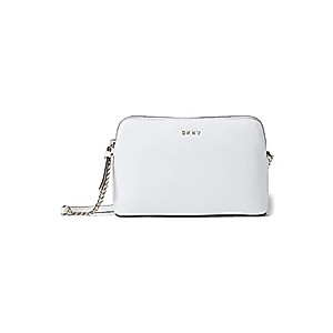 DKNY Bryant Top Zip Crossbody White/Gold One Size