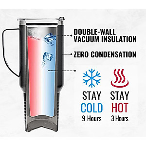 Onebttl Funny Birthday Gifts for Men, Him, 40 oz Tumbler with Handle, Black, Legends are Born in June