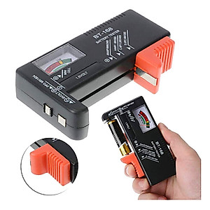 Battery Tester for AAA, AA, C, D, 9V, 1.5V Button Cell, Battery Tester Checker, Batteries - Household Battery Life Level Testers Power Monitor Meter (Requires No Battery for Operation)
