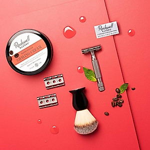 Rockwell 6C Shave Kit (White Chrome) | Includes Safety Razor with 6 Adjustable Settings, Shaving Cream, Synthetic Shave Brush, & 4 Month Supply Swedish Stainless Steel Razor (20 Blades), 4 Piece Set