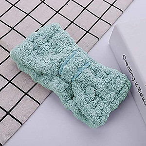 AIYAYI Spa Headbands，Soft coral fleece Makeup Headbands skincare headbands Adjustable Hair Band Cosmetic Headband for washing face, 2 Pack… (white)