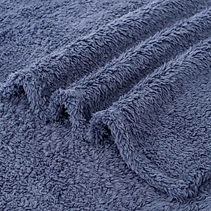 Dog Blanket, Soft and Warm Pet Throw for Dogs & Cats, Baby Girls & Boys, Plush Throw Blankets for Couch, Sofa, Travel and Camping (40"x40", Dark Blue)