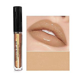 EPILYNX Vegan Moisturizing, Long Lasting Lip Gloss - Satin & Glitter - Allergen Free for Sensitive Skin - Shimmer Brown by Dr. Liia
