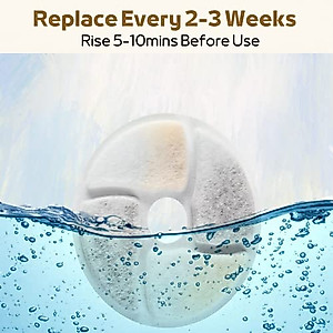 MISFANS Cat Water Fountain Replacement Filters Pet Water Fountain Replacement Filter 4 Pack Suitable for 74oz/2.2L Automatic Cat Fountain
